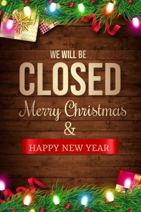 closed on christmas Template | PosterMyWall