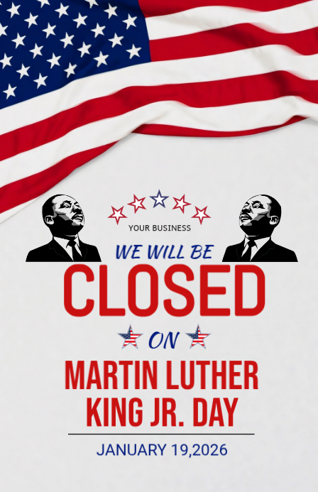 Closed On MLK Day Template 2026 | PosterMyWall