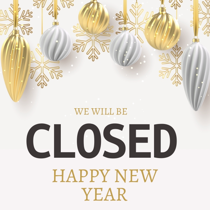 closed on new year Template | PosterMyWall