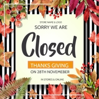 closed on thanks giving Template | PosterMyWall