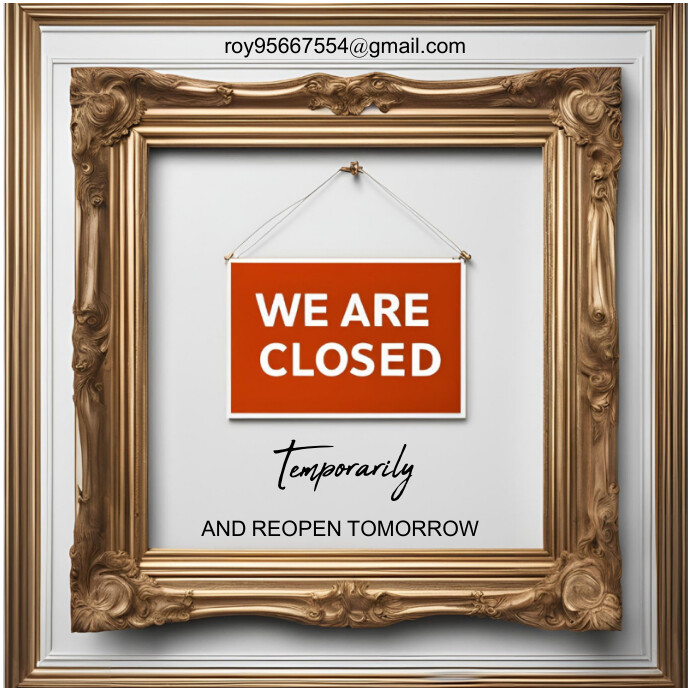 Plantilla de Closed Poster | PosterMyWall
