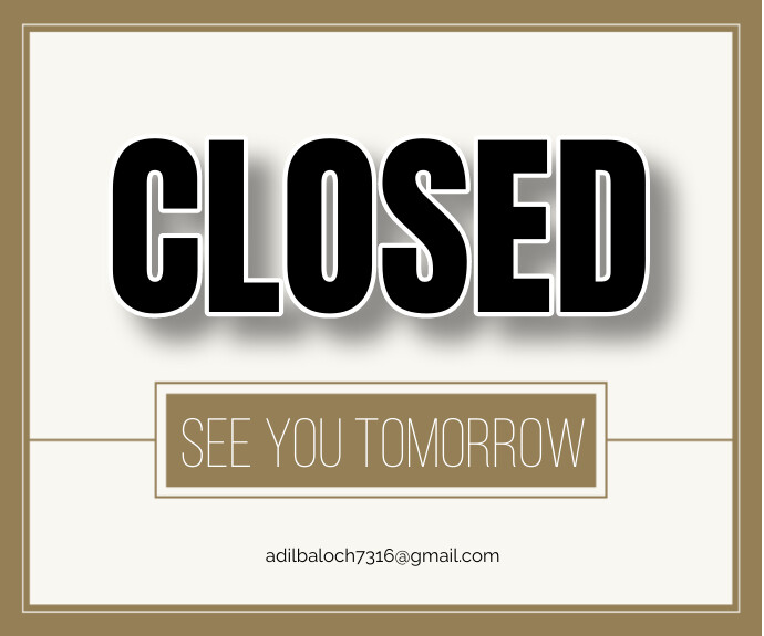 Plantilla de Closed template | PosterMyWall