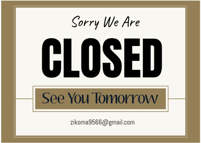 Closed template | PosterMyWall