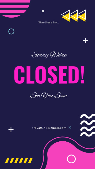 Copy of Closed template | PosterMyWall