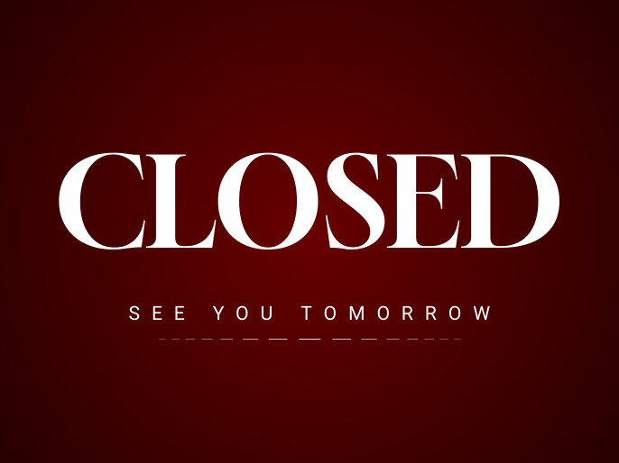 Plantilla de Closed Template | PosterMyWall