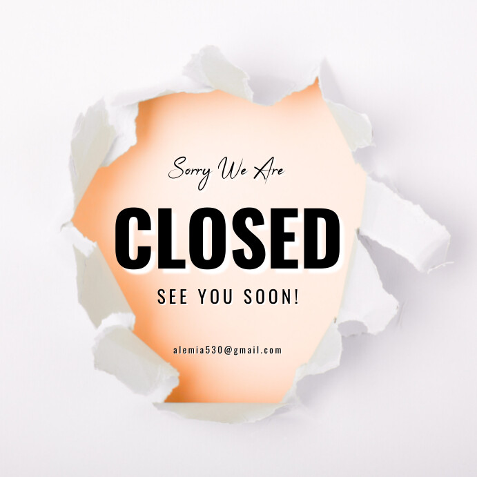 Closed template | PosterMyWall