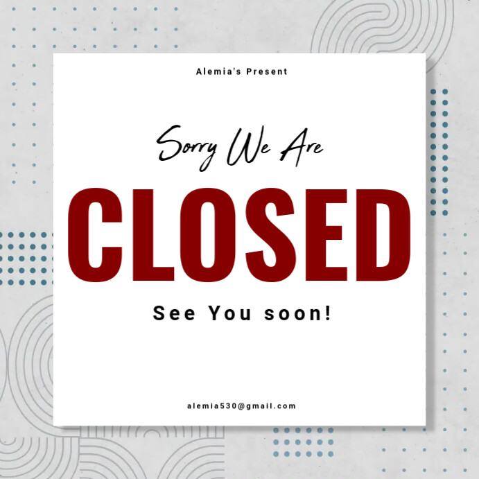 Closed Template | PosterMyWall