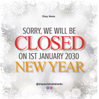 New Year Closing Noticed Instagram Post Template | PosterMyWall