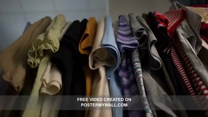 Copy of Clothes in wardrobe video | PosterMyWall