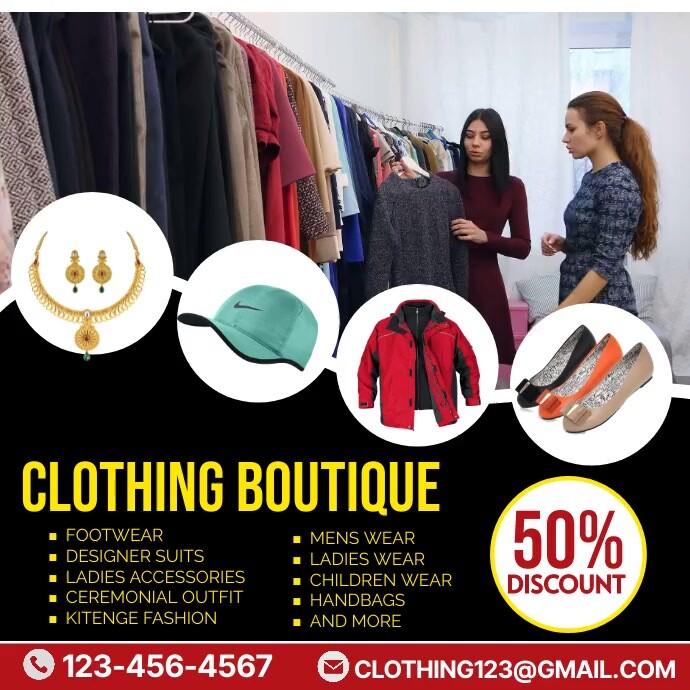 clothing boutique FLYER Template | PosterMyWall