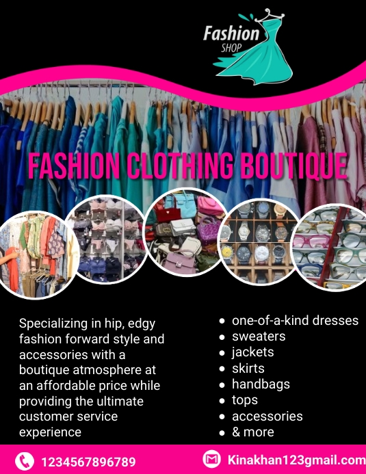clothing boutique flyers, shop/store sale dis Template | PosterMyWall
