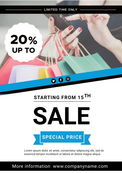 CLOTHING SHOP SALE TEMPLATE | PosterMyWall