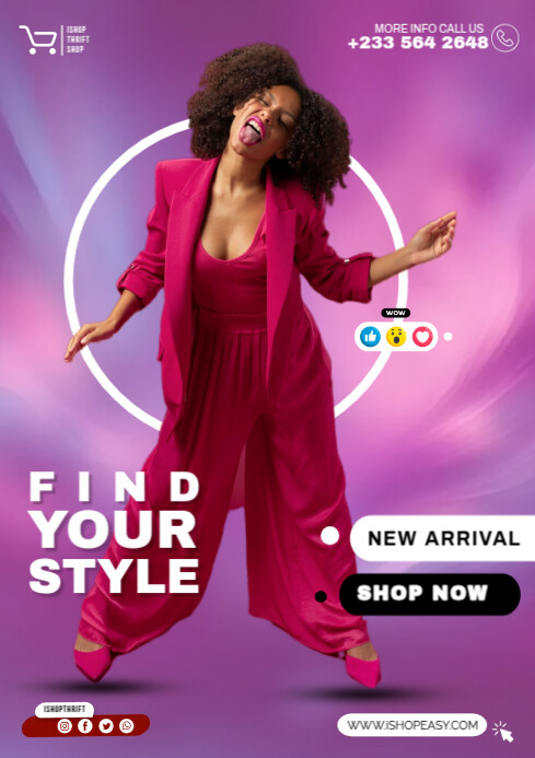 Plantilla de Clothing store flyer design template | PosterMyWall