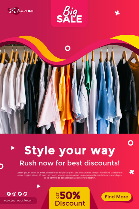 Clothing store poster template | PosterMyWall
