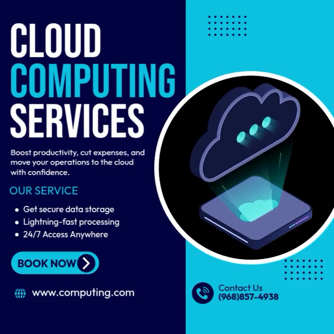 Cloud Computing Services Flyer Template | PosterMyWall