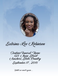 Funeral Homegoing Repast Church Program Cover Template | PosterMyWall