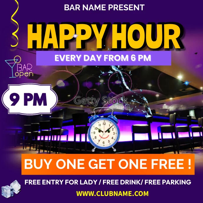 Club bar ad video Template | PosterMyWall