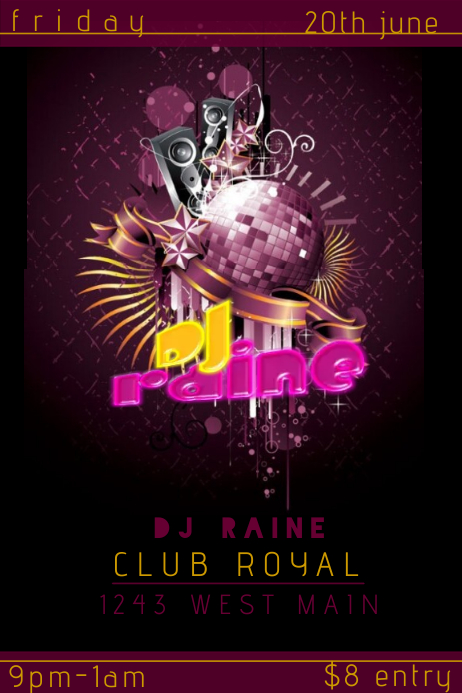 Club Bar DJ Event Flyer Template | PosterMyWall