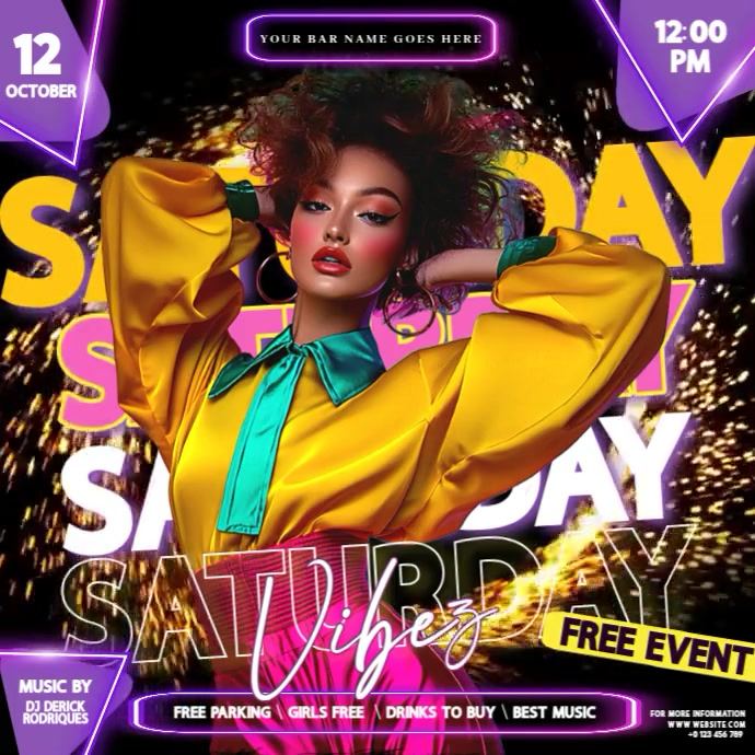 club bar lounge pub adult event flyer invitation design Template ...