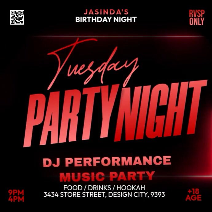 Club Birthday Party Ads Templat | PosterMyWall