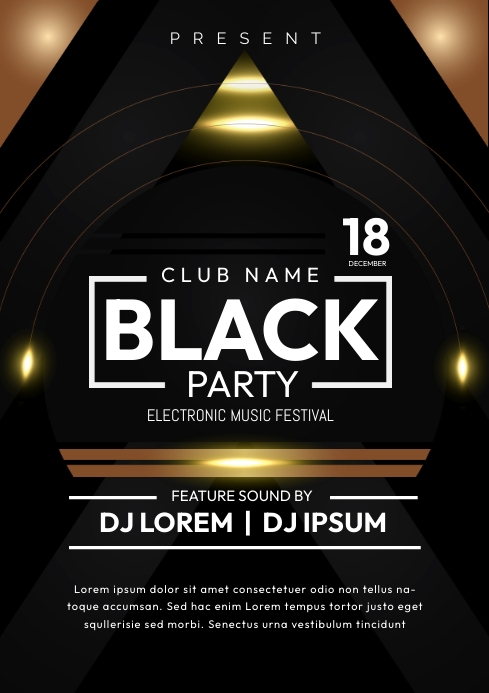 Club Black Party Template | PosterMyWall