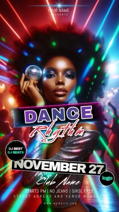 CLUB dance PARTY INVITATION VIDEO TEMPLATE | PosterMyWall