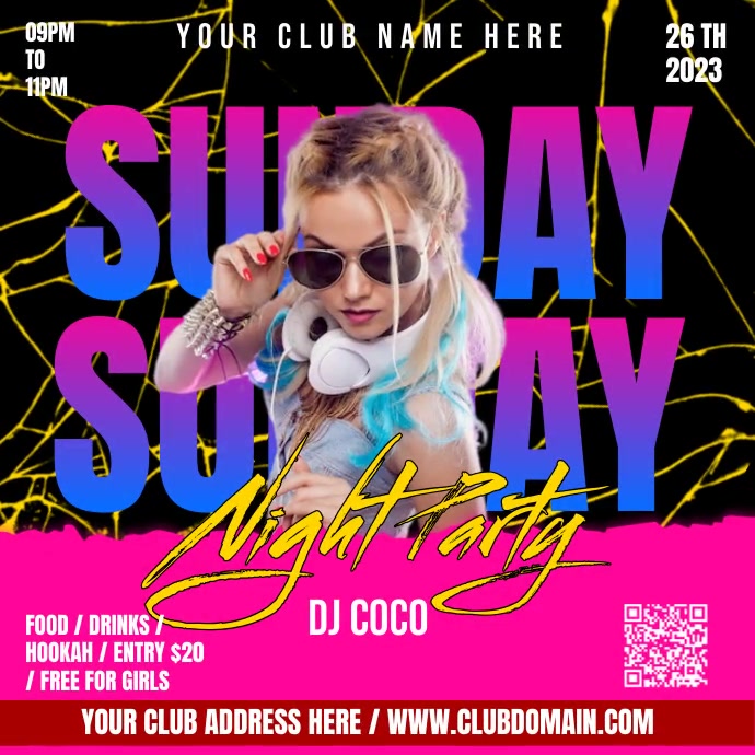 CLUB Template | PosterMyWall