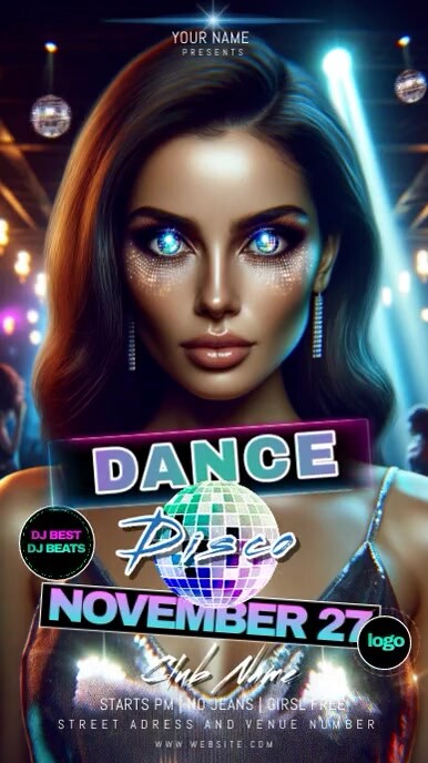 CLUB disco PARTY INVITATION VIDEO TEMPLATE | PosterMyWall