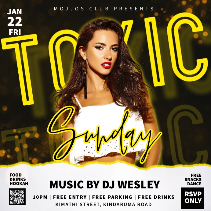 Club DJ party flyer social media poster Template | PosterMyWall