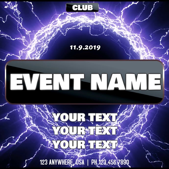 CLUB EVENT Template | PosterMyWall