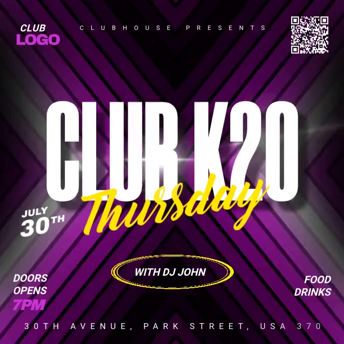 Club event instagram template | PosterMyWall