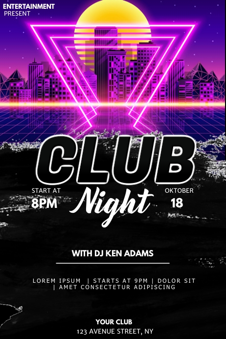 Copy of Club event party flyer template | PosterMyWall