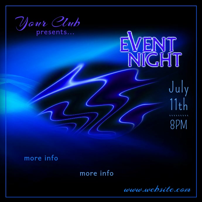Club Event Video Template | PosterMyWall