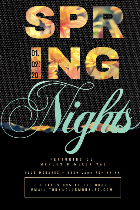 Club Flyer Spring Party Bar Template | PosterMyWall