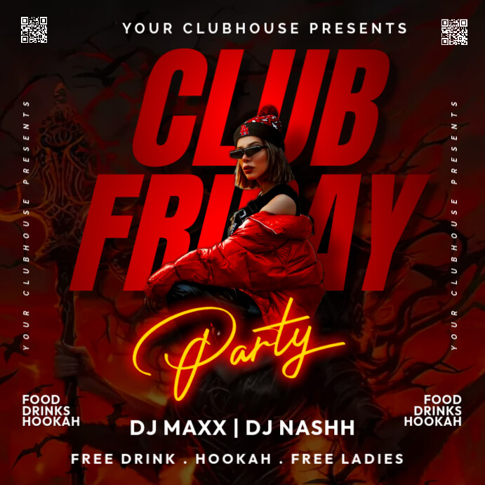 CLUB FRIDAY Template | PosterMyWall