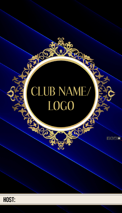CLUB HOST CARD Template | PosterMyWall