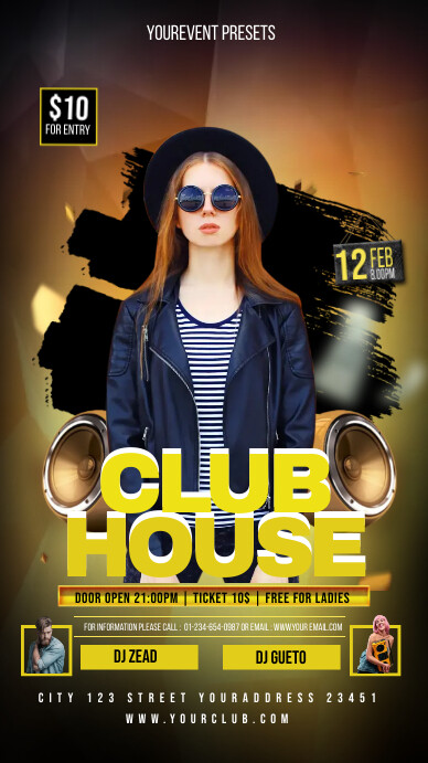 Copy of Club House Night Party | PosterMyWall