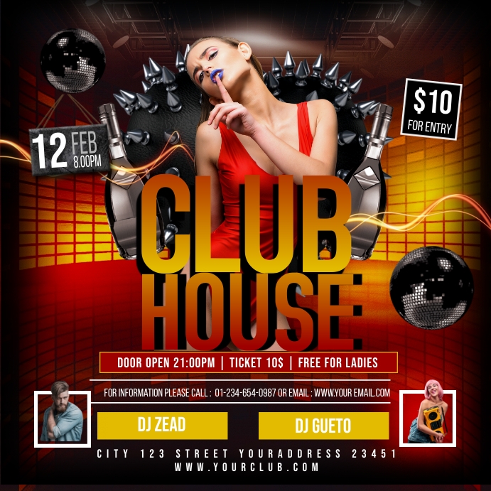 Copy of Club House Night Party | PosterMyWall
