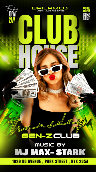 club house party flyer template | PosterMyWall