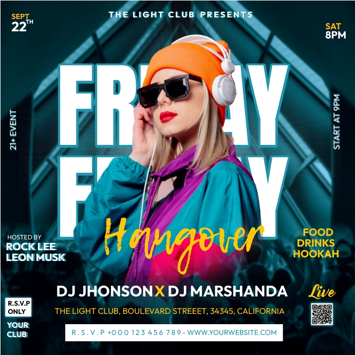 Club Music DJ Event Night Template | PosterMyWall