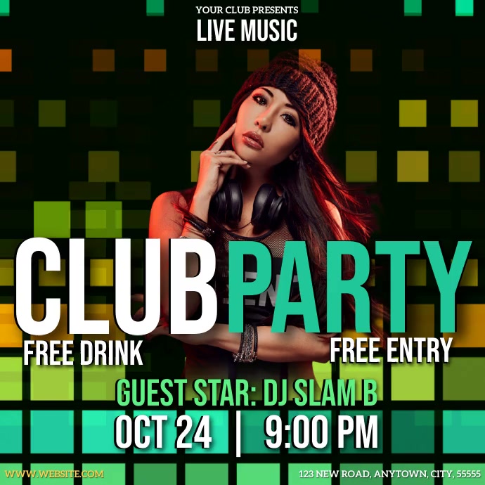 CLUB MUSIC PARTY EVENT TEMPLATE | PosterMyWall