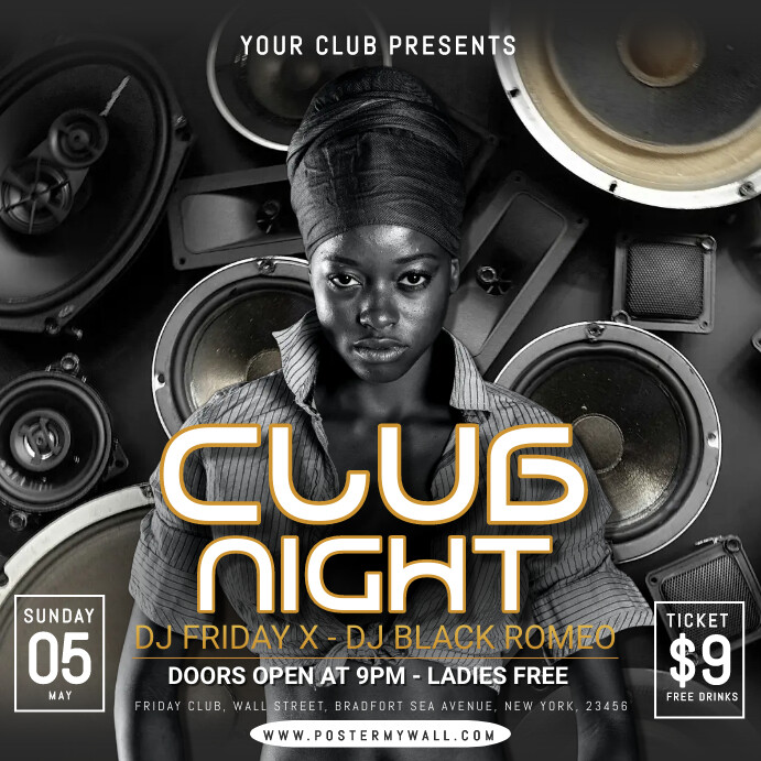 Club Night, Music Night Template | PosterMyWall