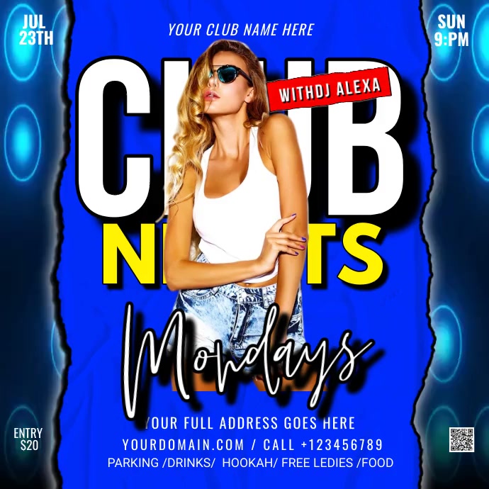 CLUB NIGHT (1) Template | PosterMyWall