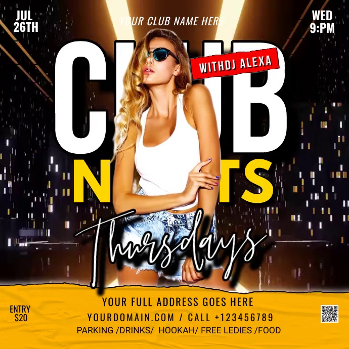 CLUB NIGHT (1) Template | PosterMyWall