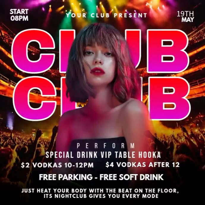 Club Night Ads Template | PosterMyWall