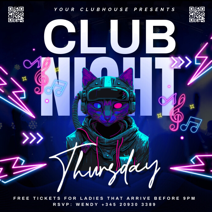 CLUB NIGHT Template | PosterMyWall
