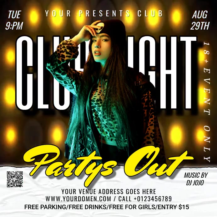 CLUB NIGHT Template | PosterMyWall