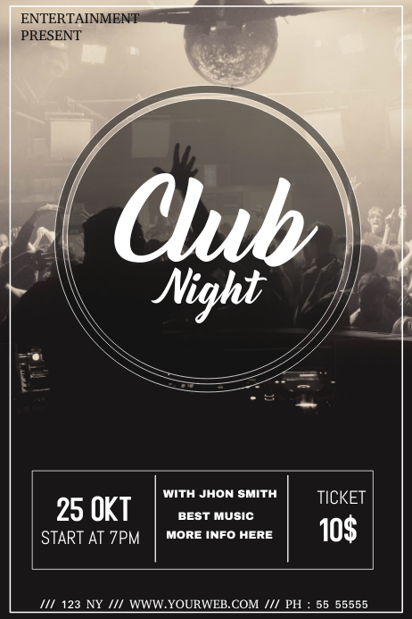 Club night event flyer template | PosterMyWall