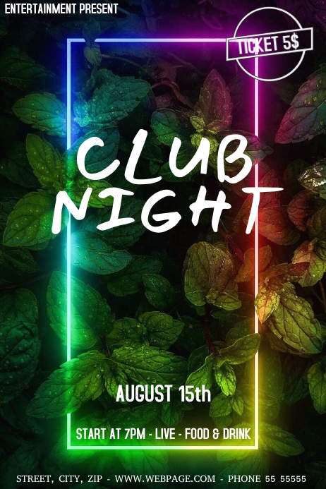 Club night event flyer template | PosterMyWall
