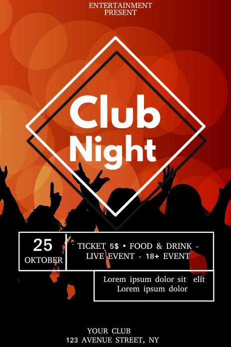 Club night event flyer template | PosterMyWall
